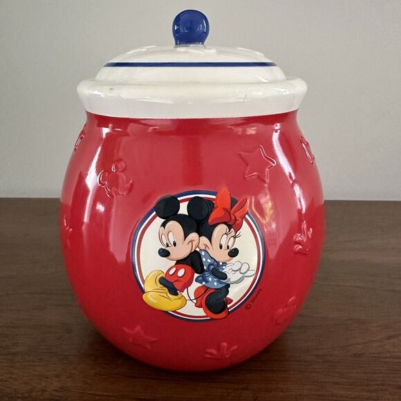 Disney | Kitchen | Vintage Mickey Minnie Mouse Cookie Treat Jar 7 ...